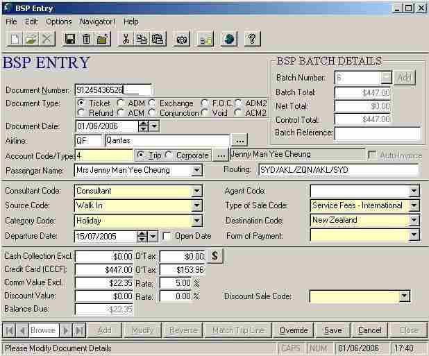 Data entry- creating new batches | Travelog