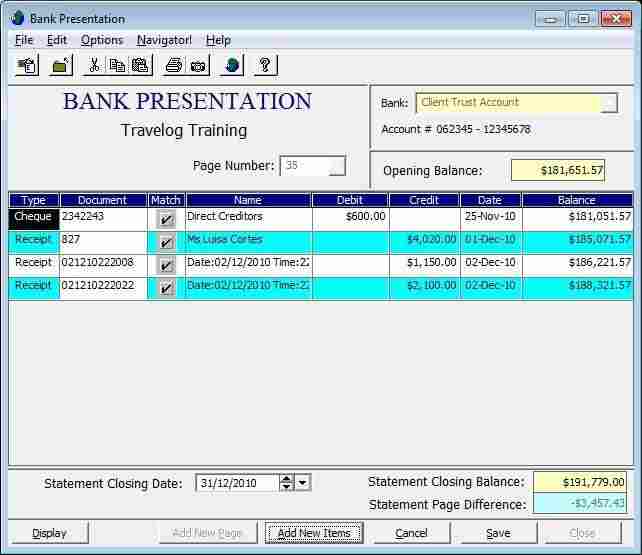 Receipt bank presentation | Travelog