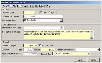 Invoice corporate/debtor accounts | Travelog